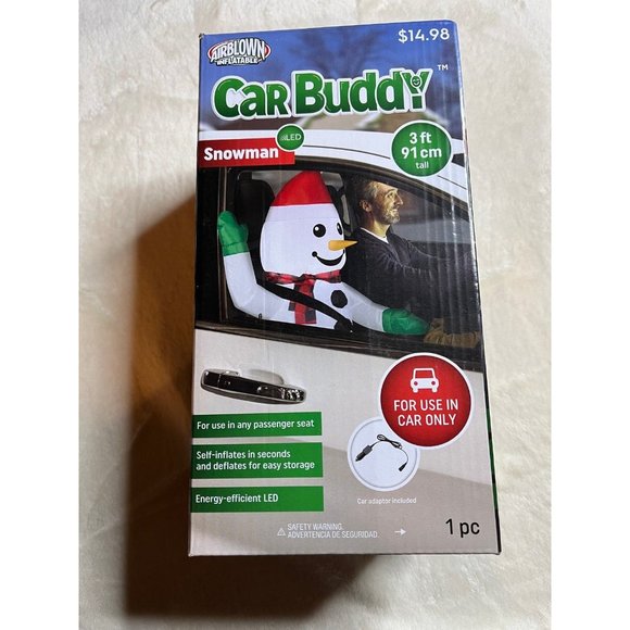 Gemmy | Holiday | Gemmy Airblown Inflatable Snowman Car Buddy 3ft Led ...